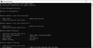 Using Windows ipconfig Command - KB