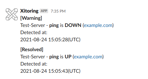 Xitoring integrated with Slack! - Xitoring