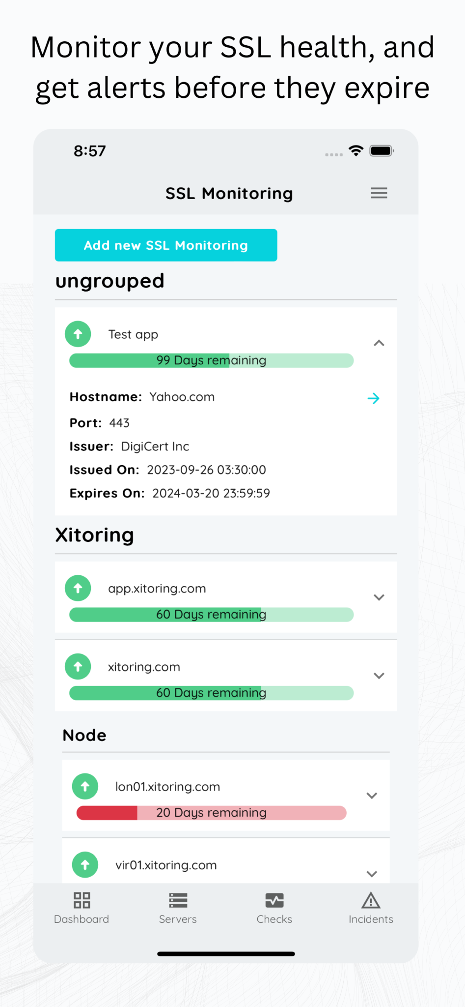 Introducing SSL Monitoring on Xitoring - Xitoring